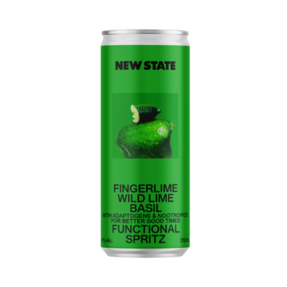 New State - Functional Spritz Finger Lime Wild Basil – Free Spirit Drink Co